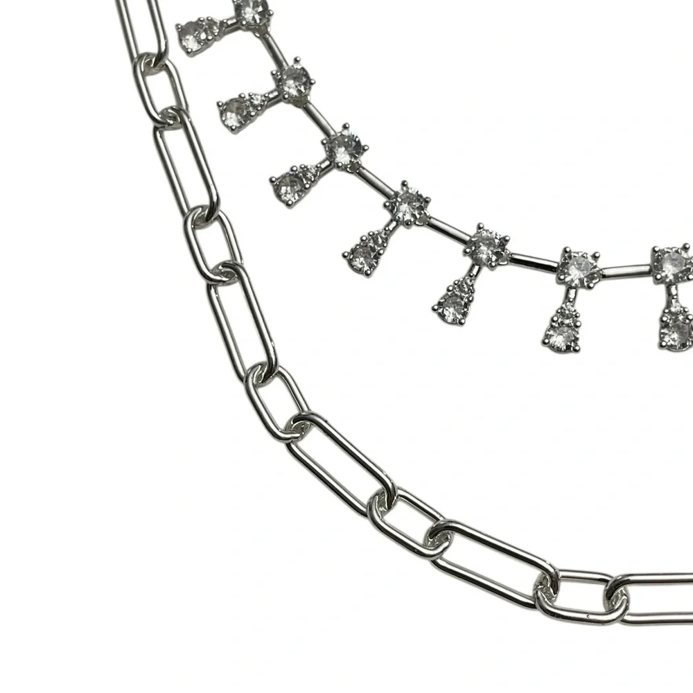 Bomb Party | Jewelry | Bomb Party 226 Luxe Layers For Keeps Clear Cz On ...